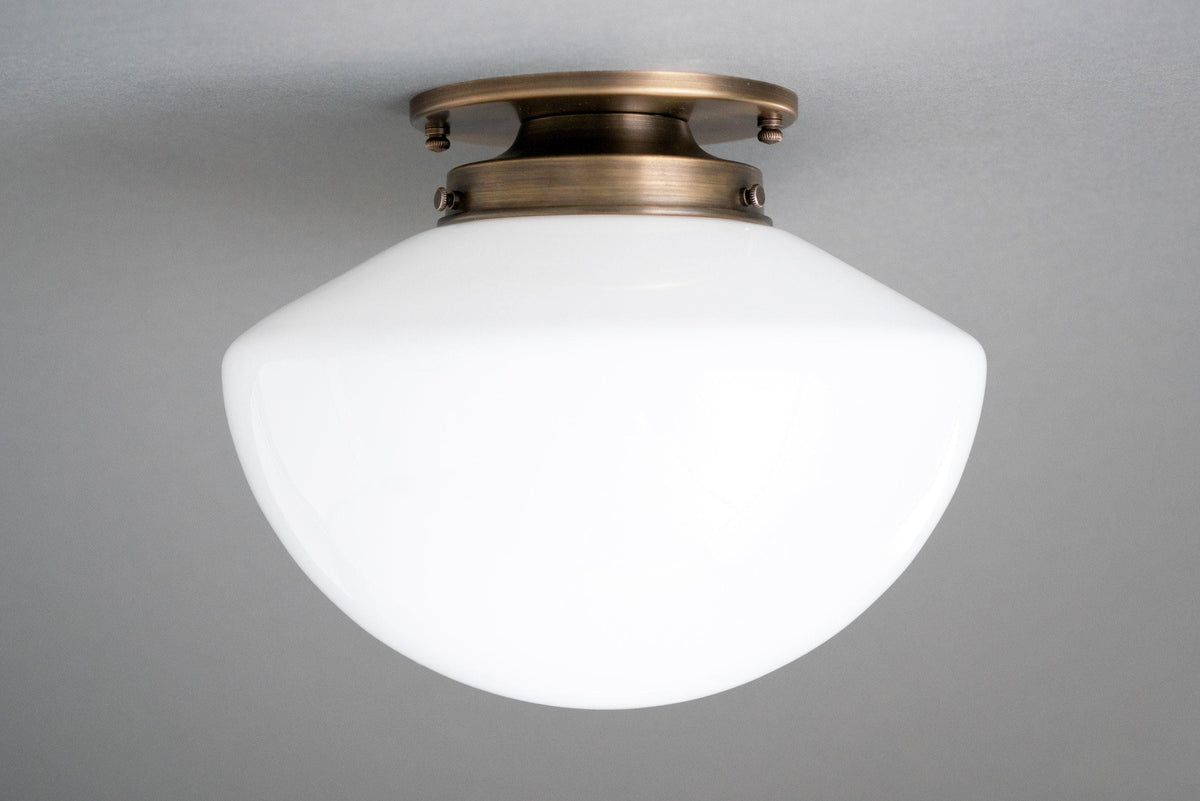 10IN GLASS OPAL SHADE CEILING LIGHT MODEL No. 9251 - Peared Creation